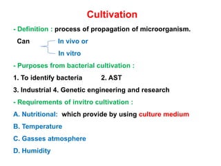 Cultivation of bacteria | PDF | Agriculture | Industries