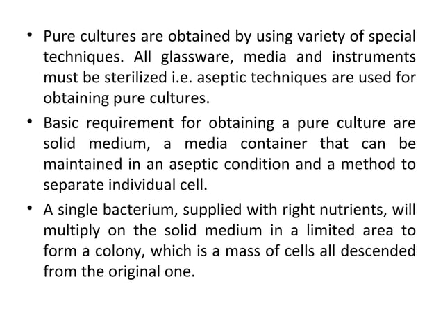 Cultivation of bacteria and culture methods | PPT | Biological Sciences ...