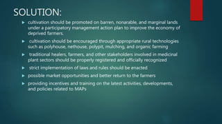 Cultivation of medicinal plants | PPTX