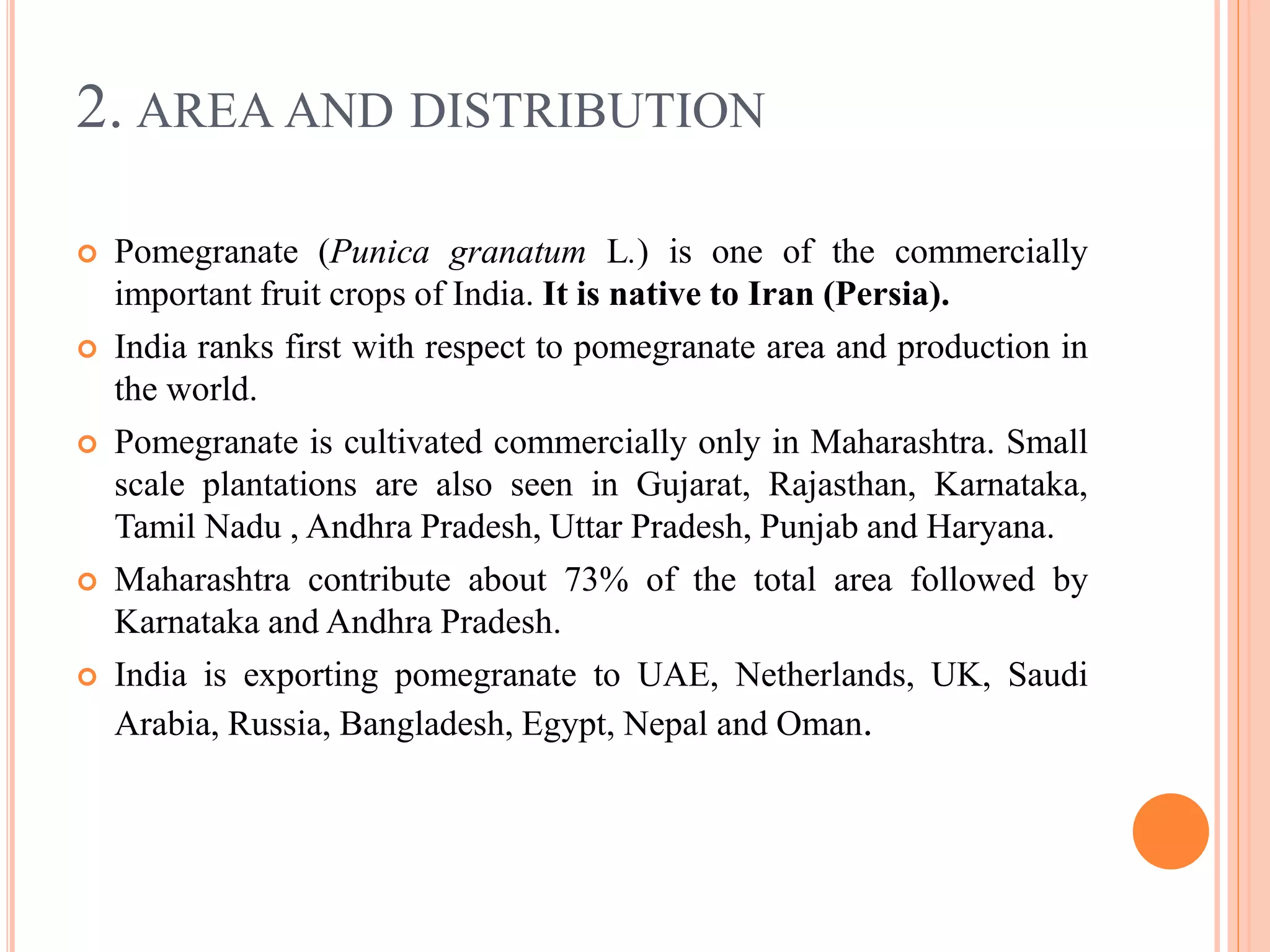 Cultivation of pomegranate | PPTX