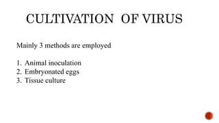 CULTIVATION OF VIRUS.pptx