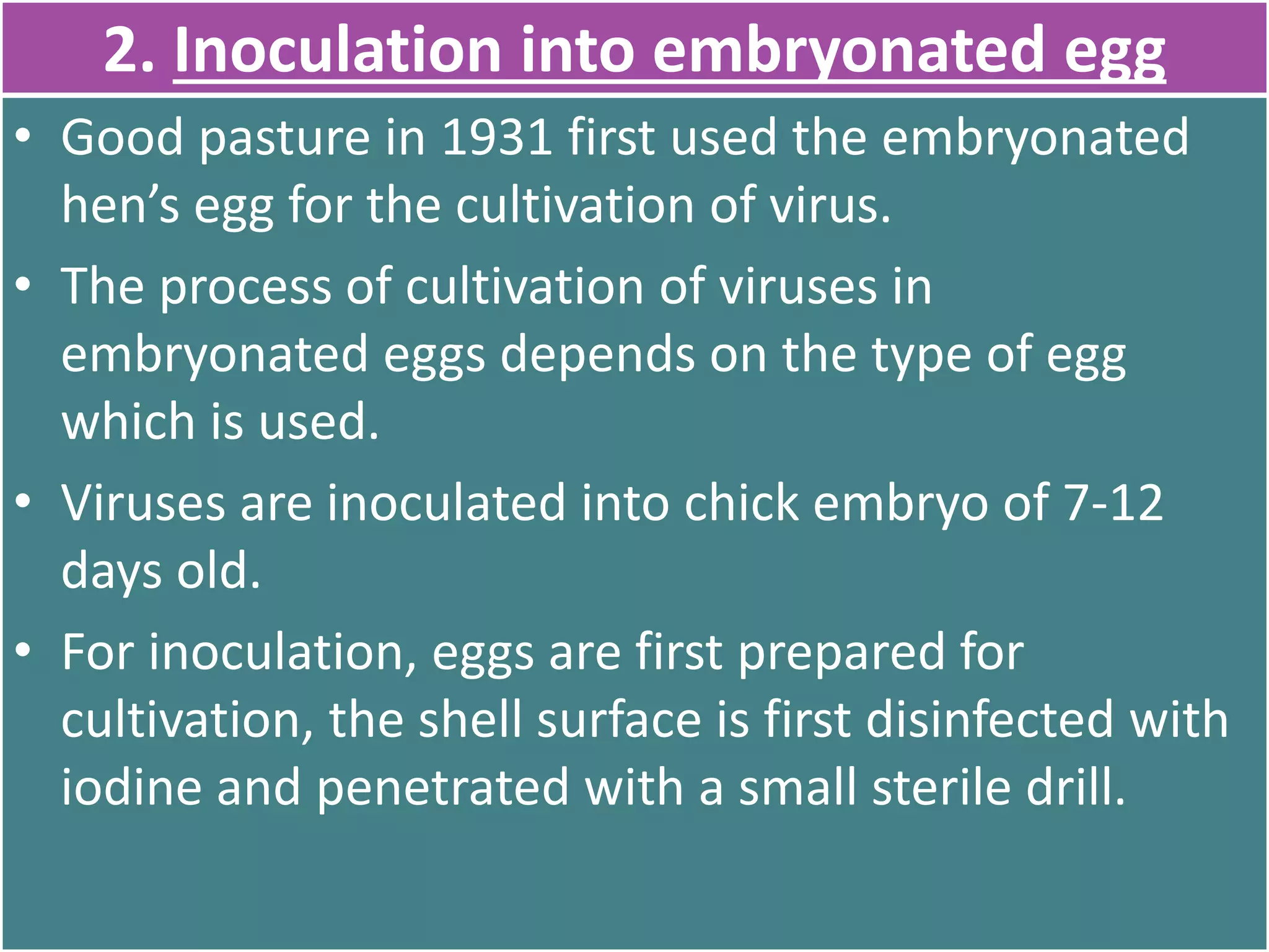 Cultivation of virus | PPTX