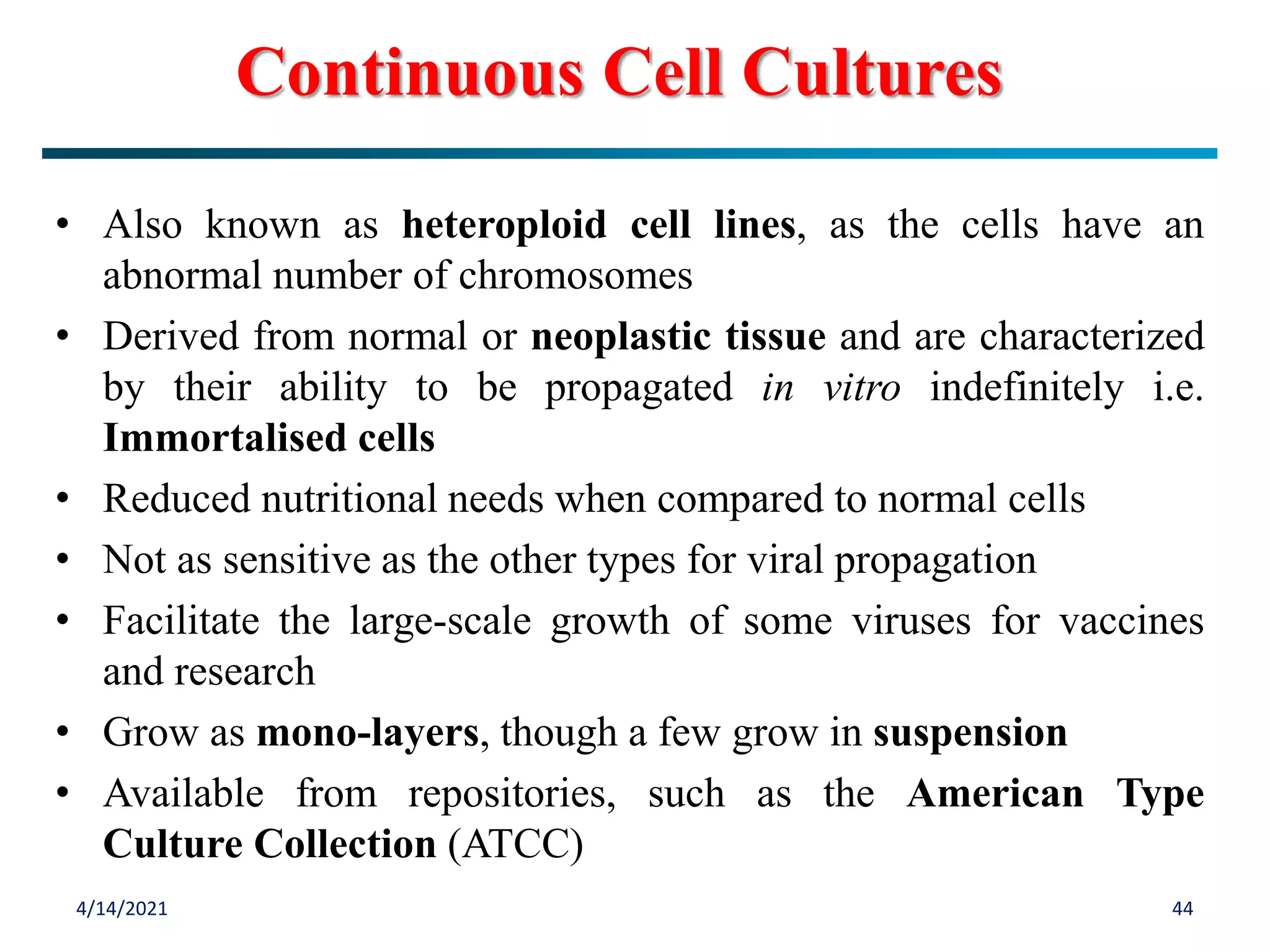 Cultivation of viruses | PPTX