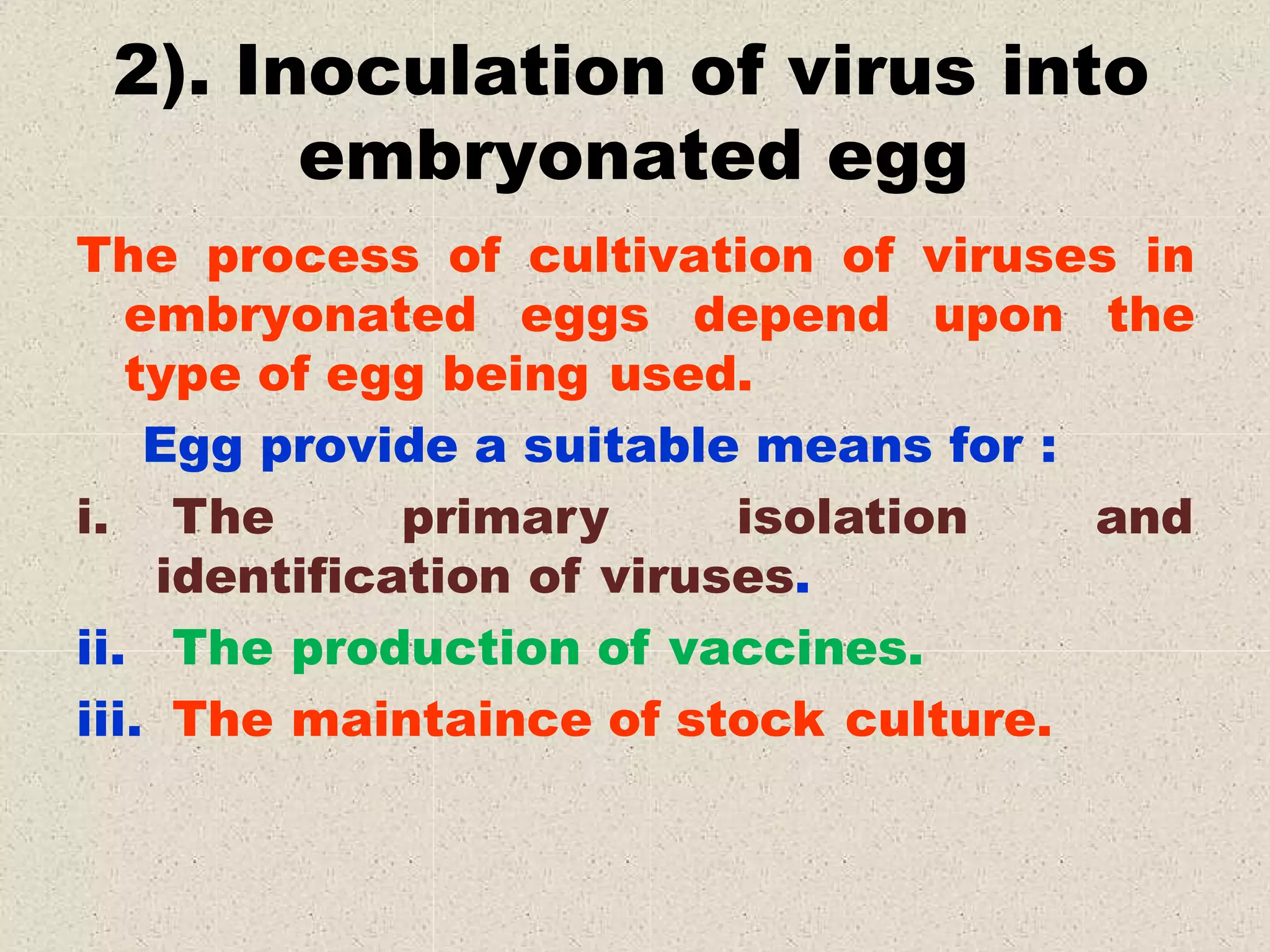 cultivation of viruses | PDF