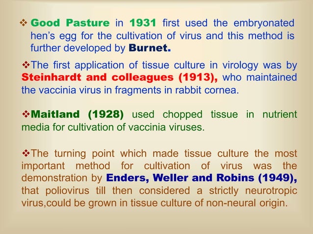cultivation of viruses | PPT