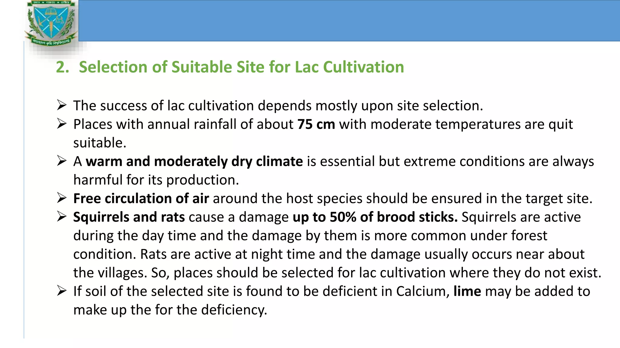 Cultivation techniques of lac insects | PPTX