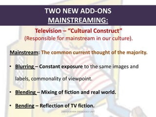 Cultivation Theory -ZK | PPTX | Television | Entertainment