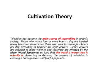 Cultivation Theory -methods and analysis | PPTX