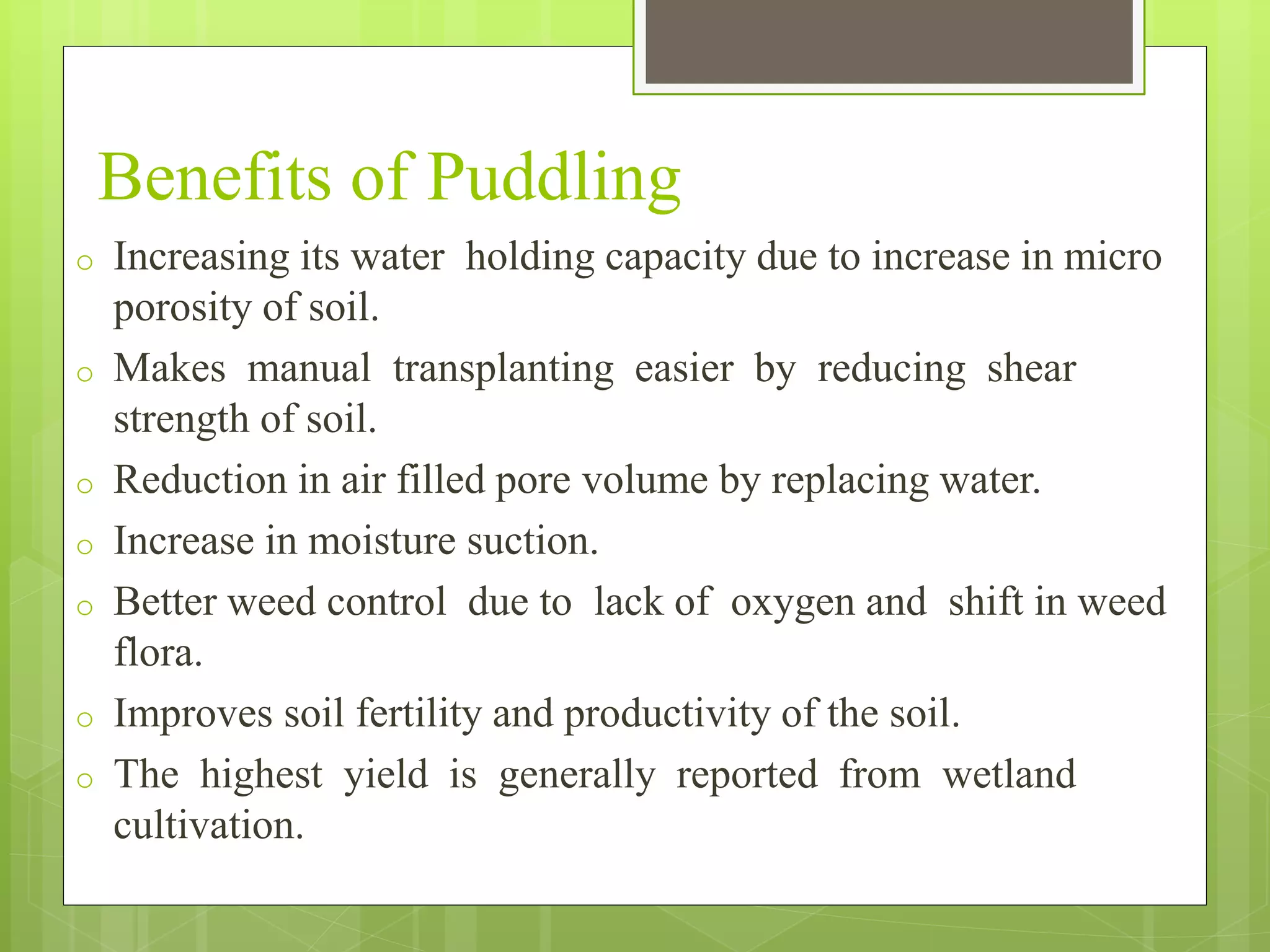 Cultivators and puddlers | PPTX