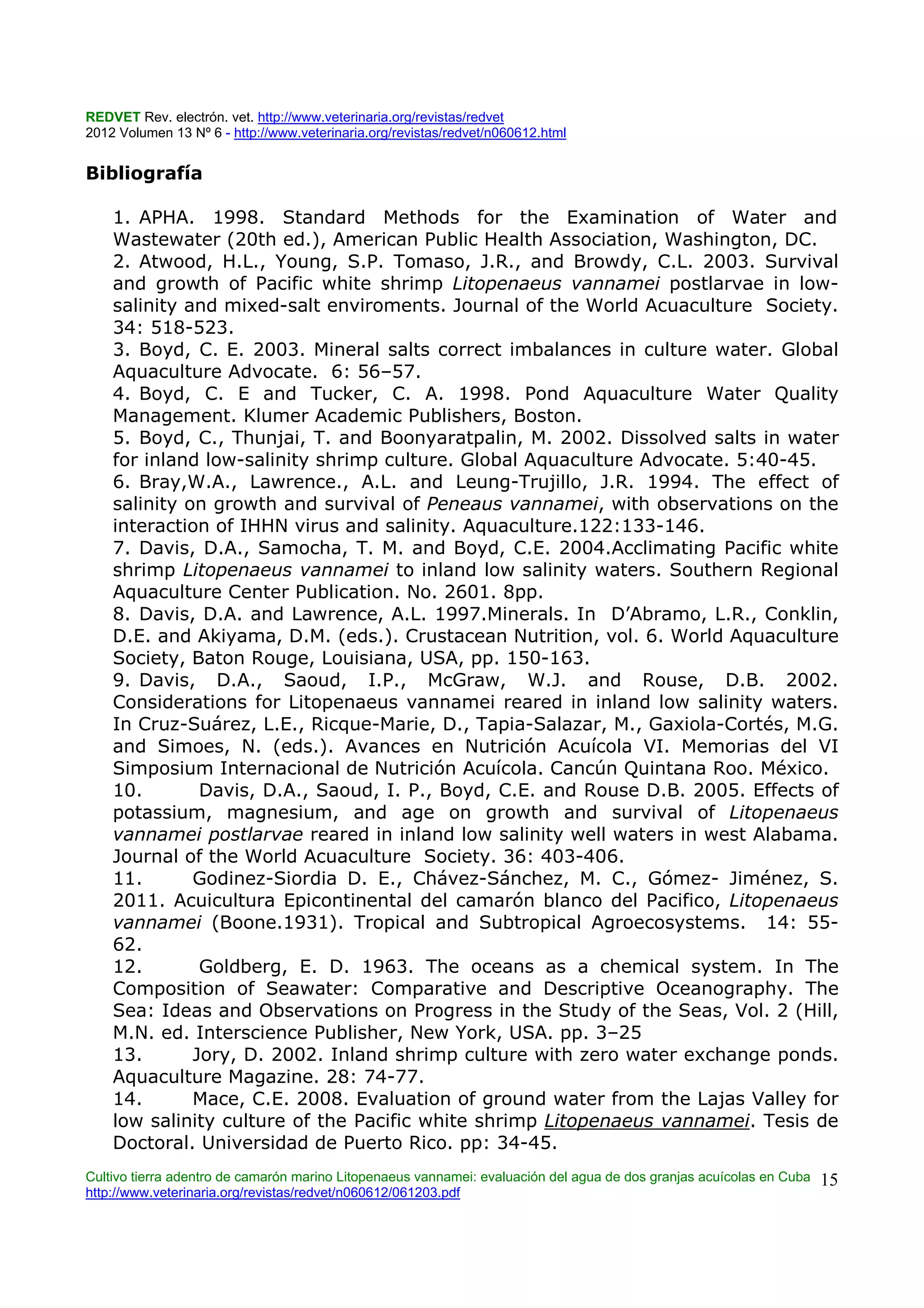 Cultivo de camaron en agua dulce con balance ionico | PDF | Chemistry ...