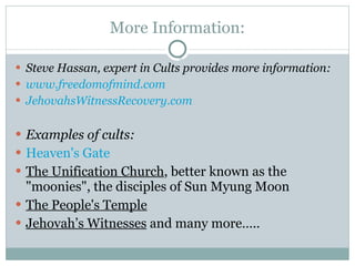 Cult Mind Control | PPT
