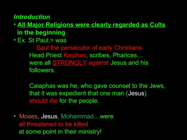 Cult or Religion | PPT