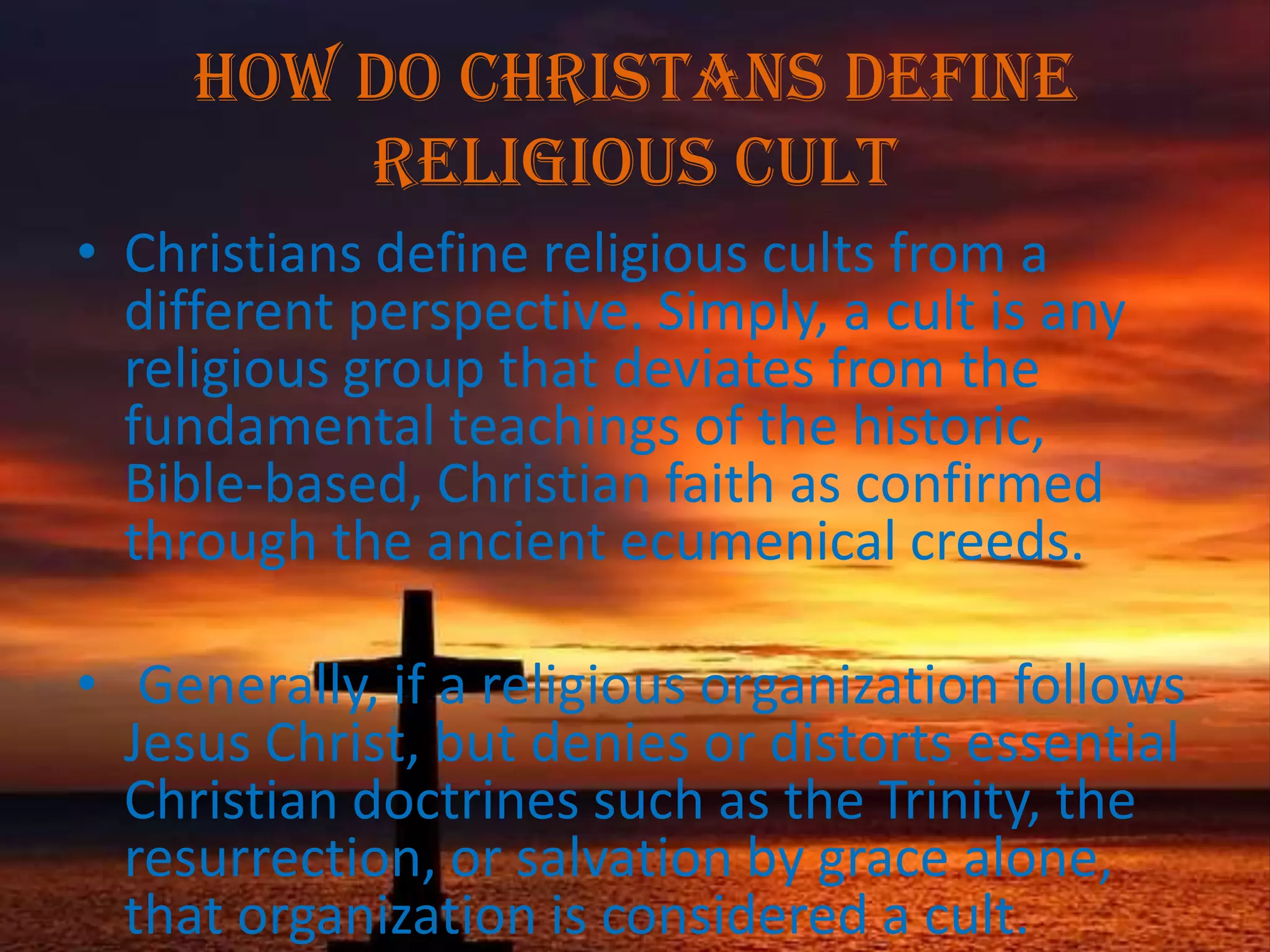 Religious Cults | PPTX