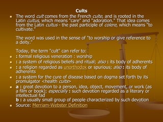 Cults 101default | PPT