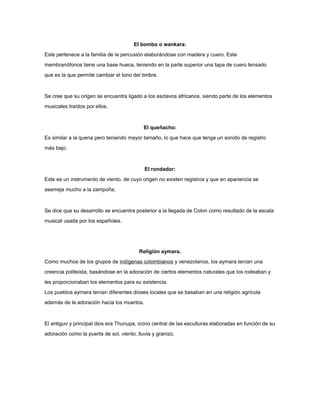 Cultura Aymara | DOC