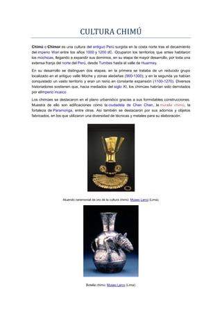 Cultura chimú | PDF