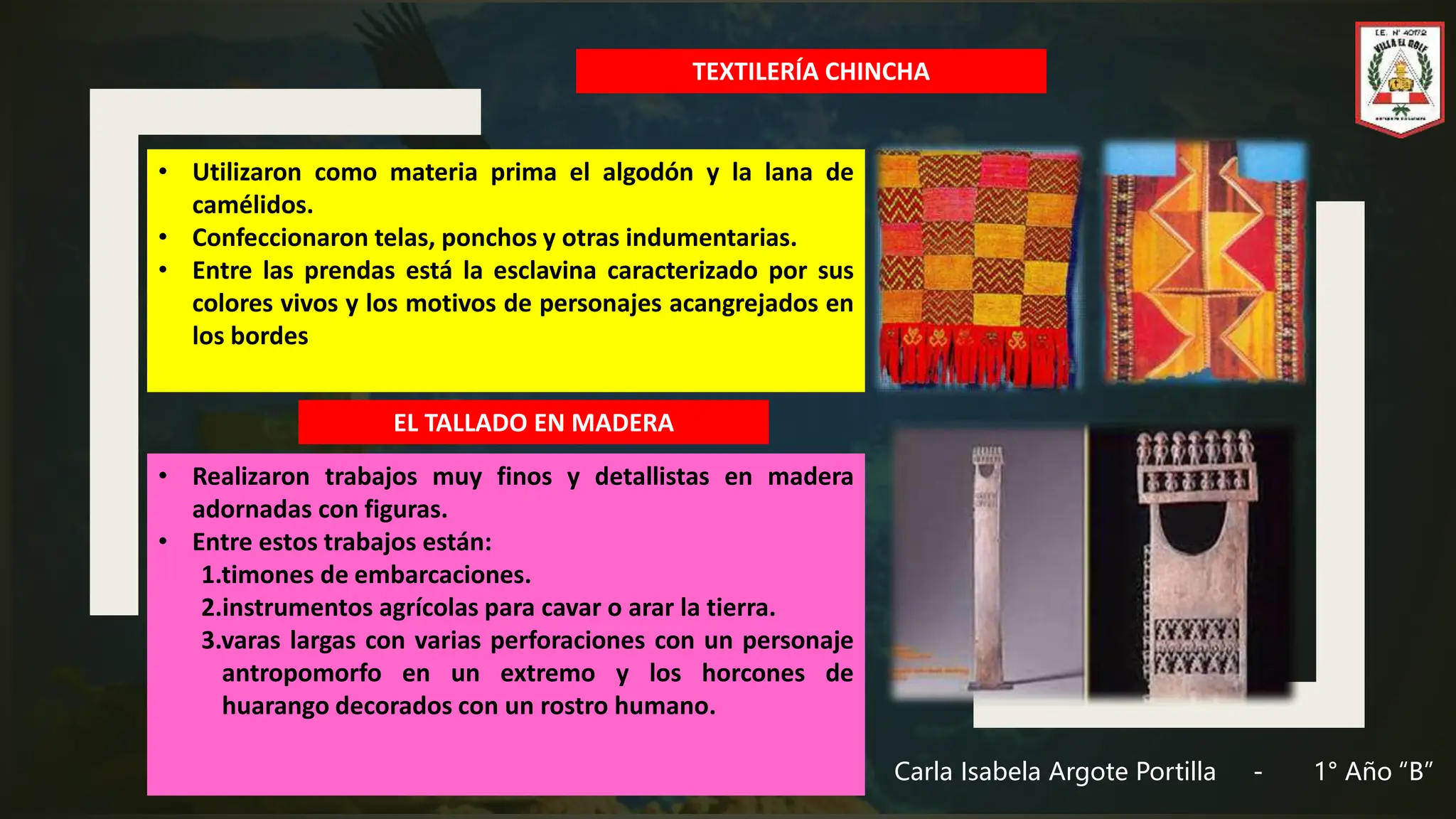 LA CULTURA CHINCHA.pptx, PRINCIPALES MANIFESTACIONES DE LA CULTURA ...