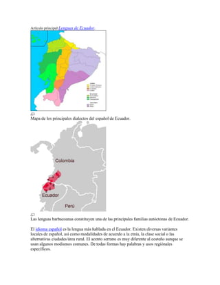 Cultura de ecuador | DOCX