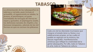 CULTURA DE TABASCO COMIDAS TIPICAS Y ARTES | PPTX