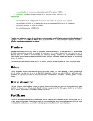 Cultura fasolei de gradina | PDF