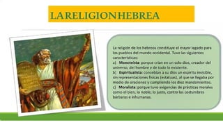 INFORMACIÓN SOBRE LA CULTURA HEBREA QUE DEBES CONOCER | PPTX