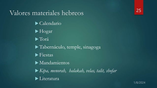 Cultura hebrea pp Explicación general de la cultura hebrea. | PPT