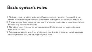 Sintaxe básica do Inglês - Adjetivos e Substantivos | PDF