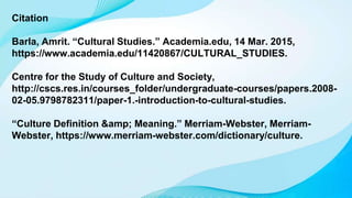 The production and consumption of culture and relation of power and ...