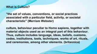 The production and consumption of culture and relation of power and ...