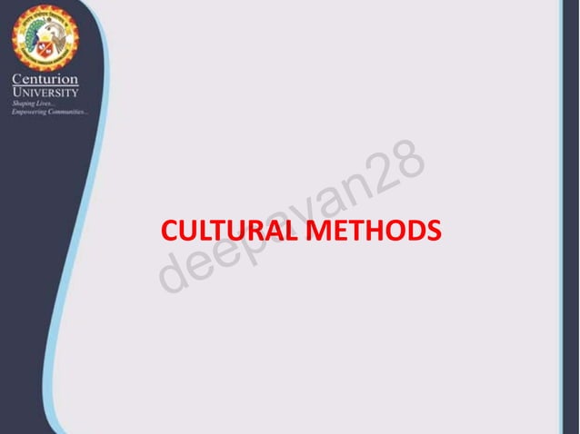 Cultural Pest control methods - Agricuture | PDF | Agriculture | Industries