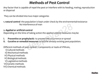 Cultural Pest control methods - Agricuture | PDF