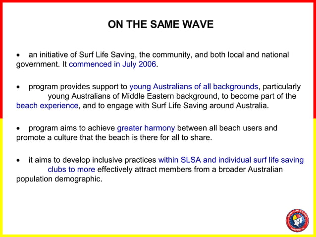 Embracing cultural diversity within Surf Life Saving Australia | PPT