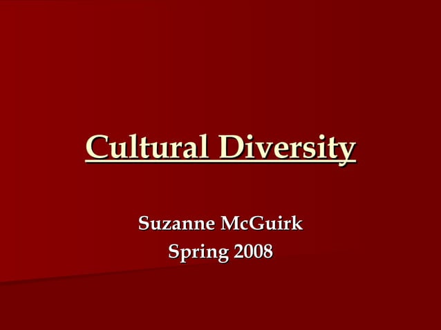 Cultural Diversity Lesson Plan | PPT