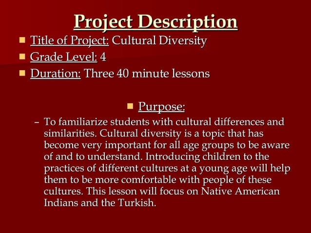 Cultural Diversity Lesson Plan | PPT