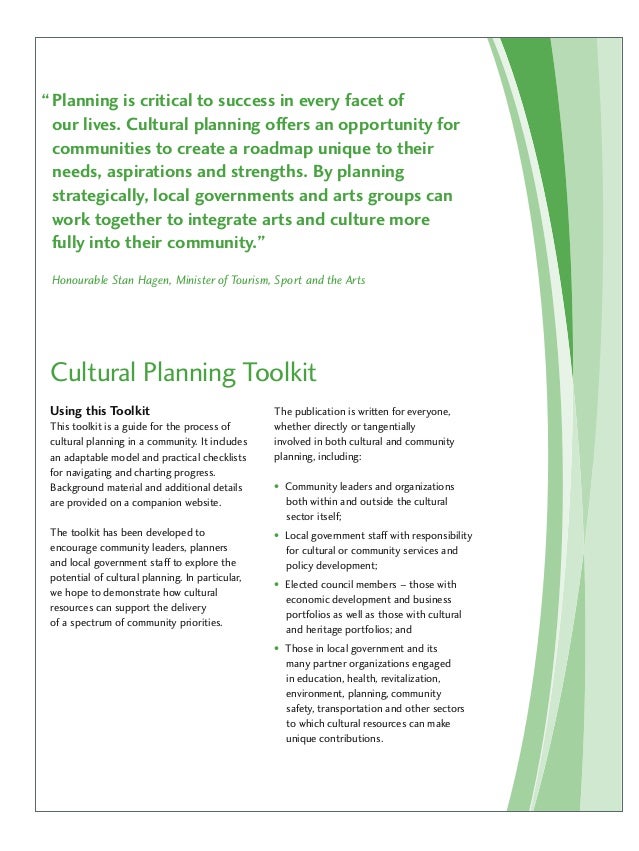 Cultural Planning Toolkit - Canada