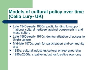 Cultural Policy Lecture | PPT