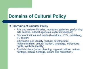 Cultural Policy Lecture | PPT