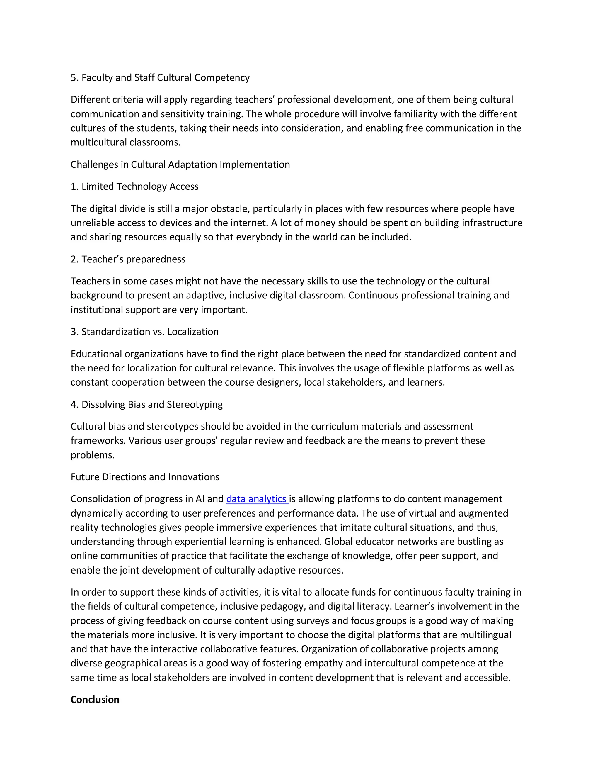 Evolution of Digital Learning for Global Classrooms Through Culture | PDF