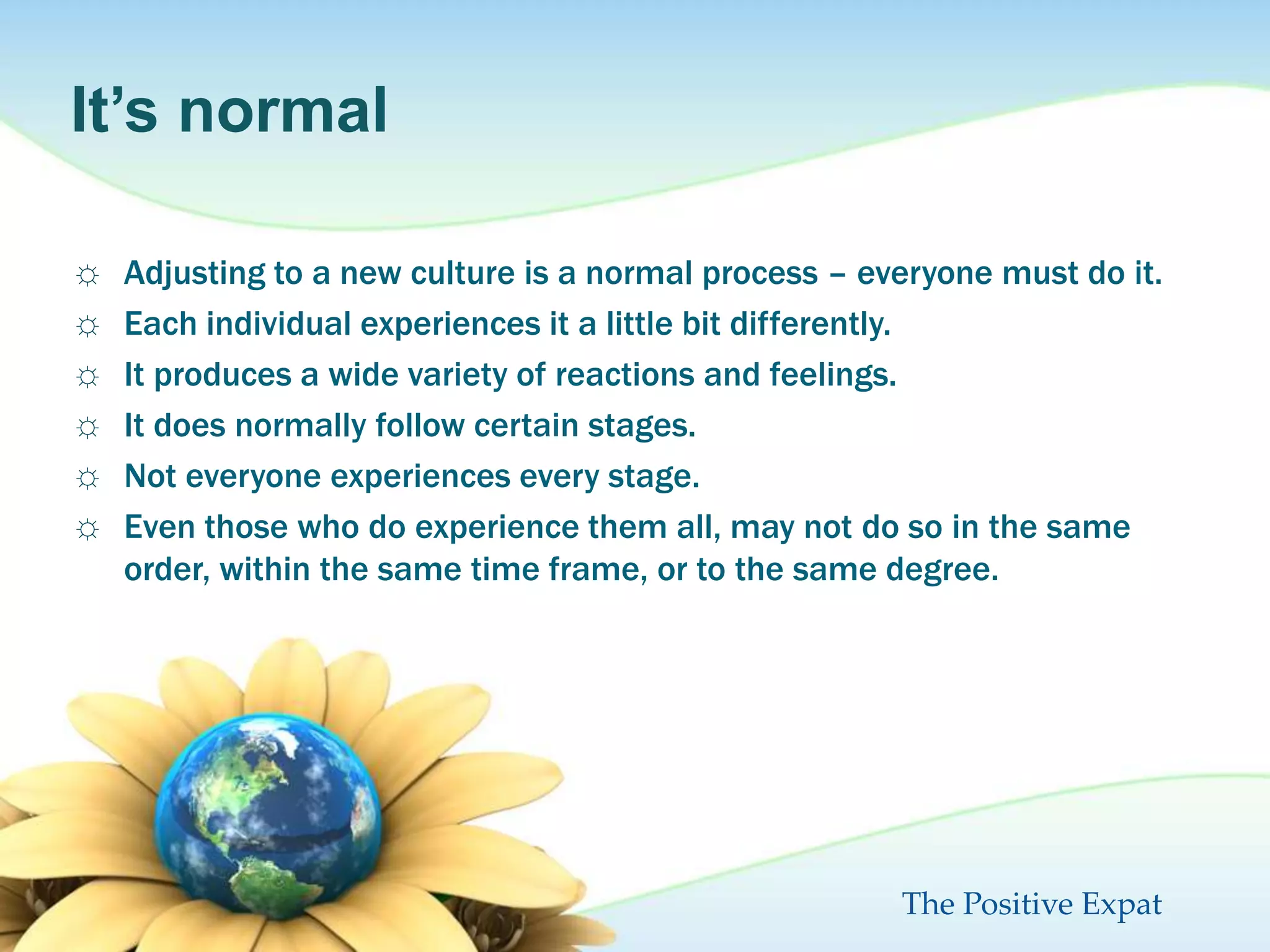 Cultural Adaptation by The Positive Expat | PPTX