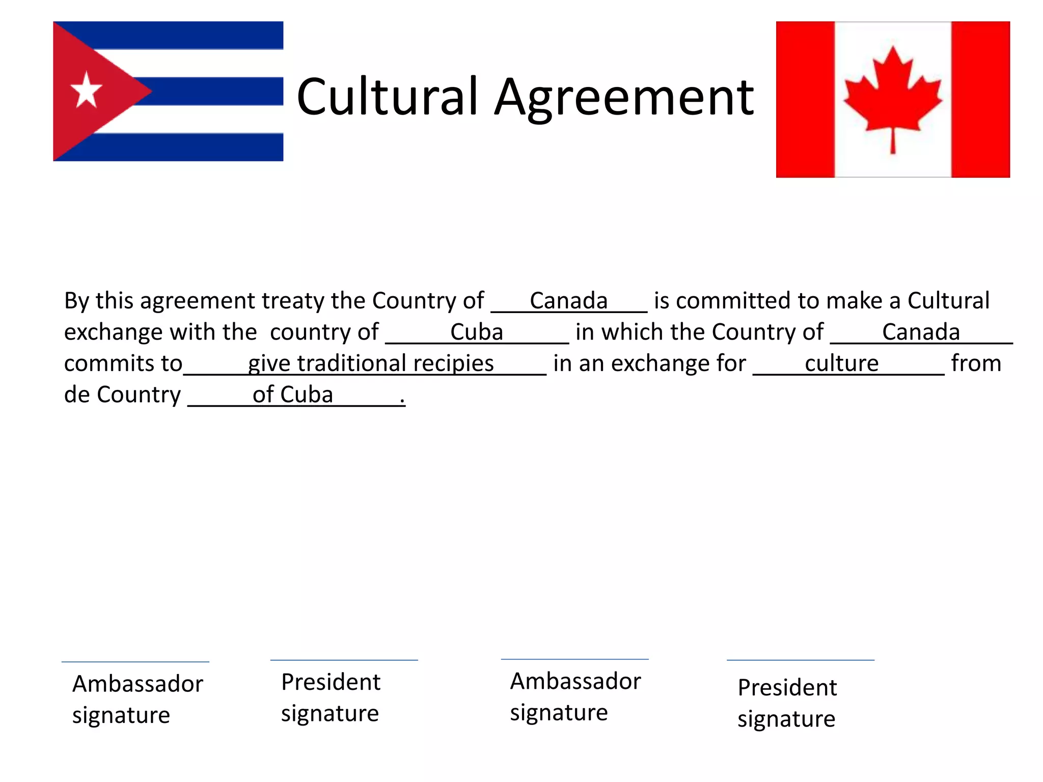 Cultural agreement | PPTX