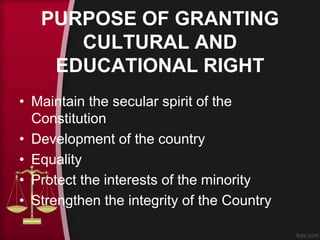 Cultural And Educational Rights