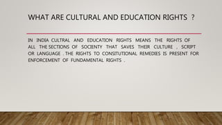 Cultural and education rights | PPTX