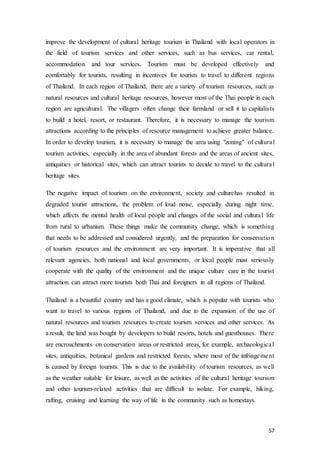Cultural and heritage tourism management; the value of cultural and ...