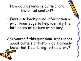 Cultural and historical context presentation | PPT