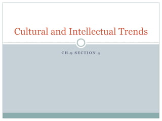 Cultural and intellectual trends | PPTX