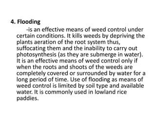 Cultural and Mechanical Control of Weeds | PPTX