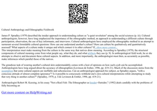 Cultural Anthropology And Cultural Diversity | PPT