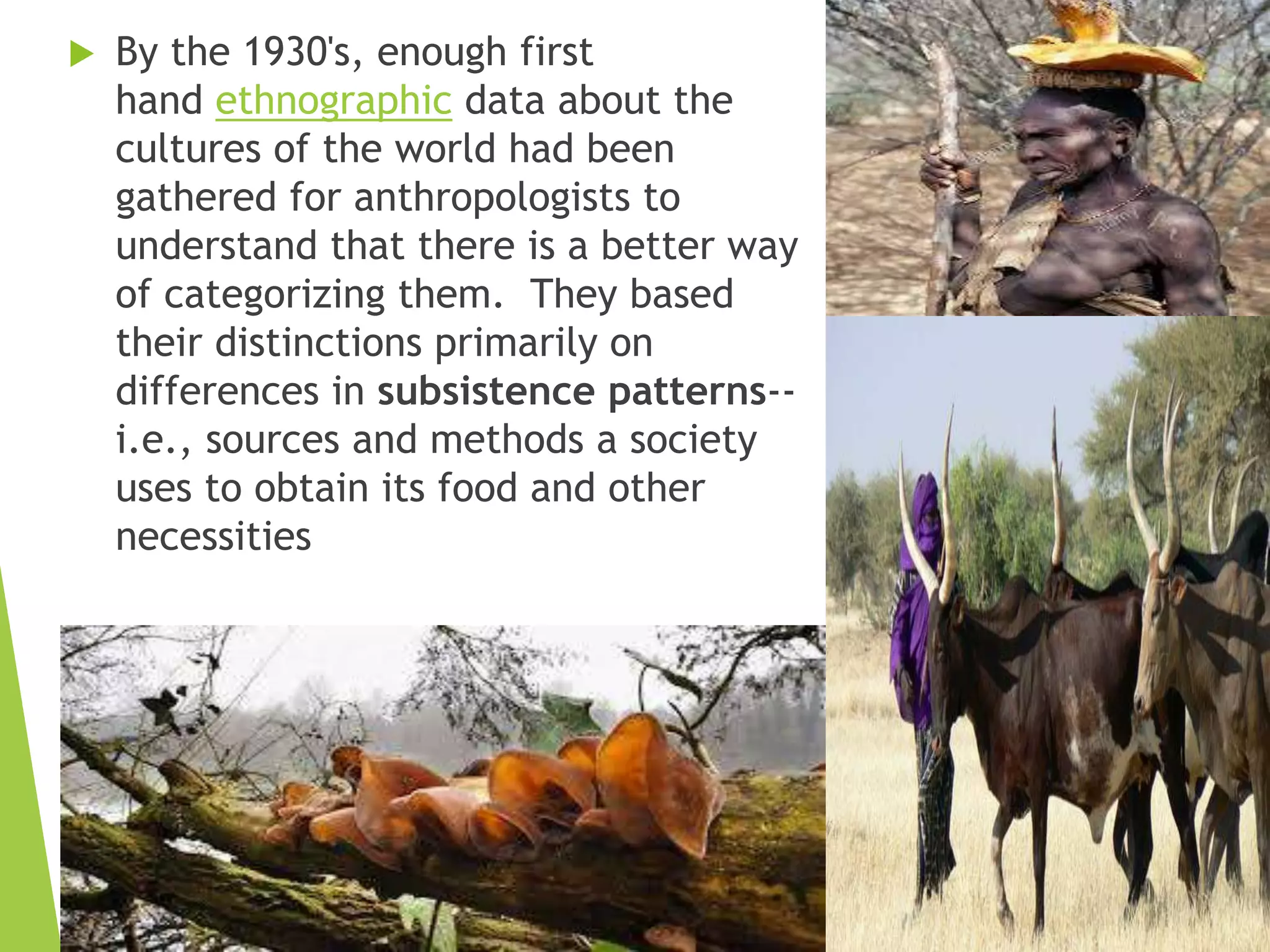 Cultural anthropology subsistence | PPTX