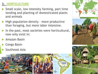 Cultural anthropology subsistence | PPTX | Agriculture | Industries