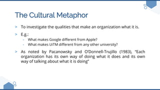 Cultural approaches in organizational approaches | PPTX